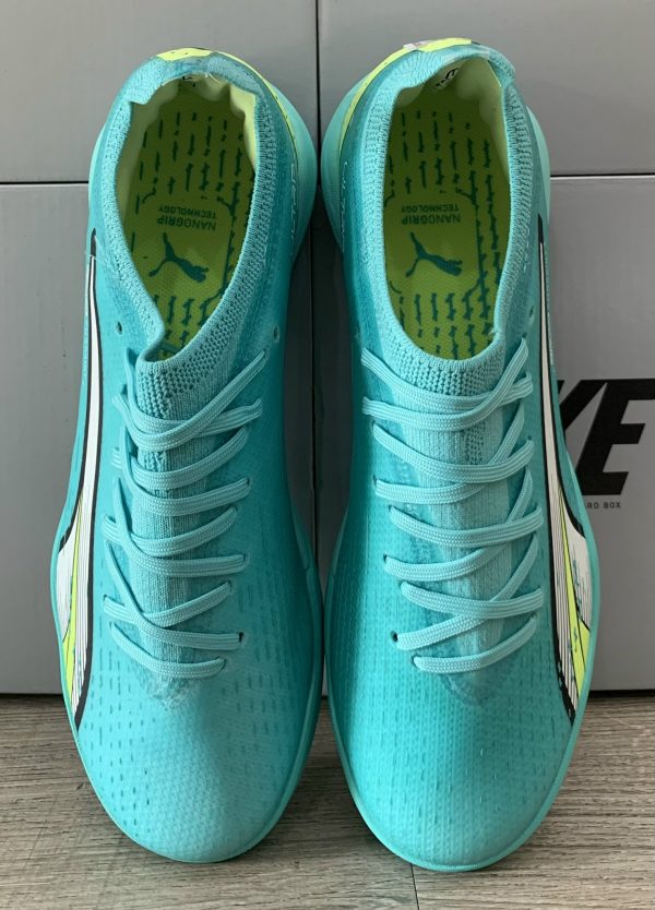 Giày Bóng Đá Puma Ultra Ultimate Xanh Ngọc Vạch Trắng tf - SuperGiay.com